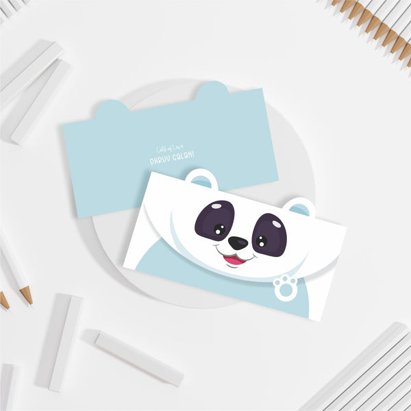 Kids Envelope For Gifting Customized Animal Theme Kids Envelope Panda ...