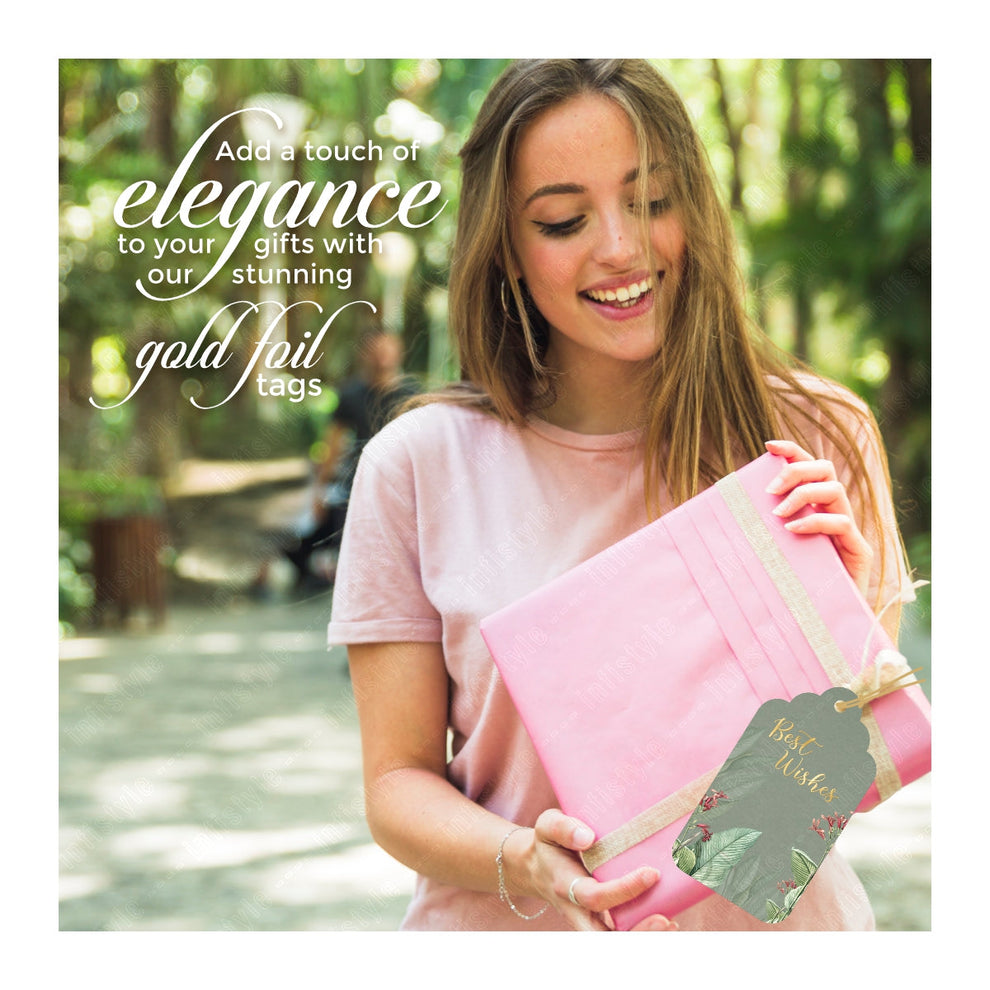 Best Wishes Tags for Gifts and Celebrations in Golden Foil. Shop ...