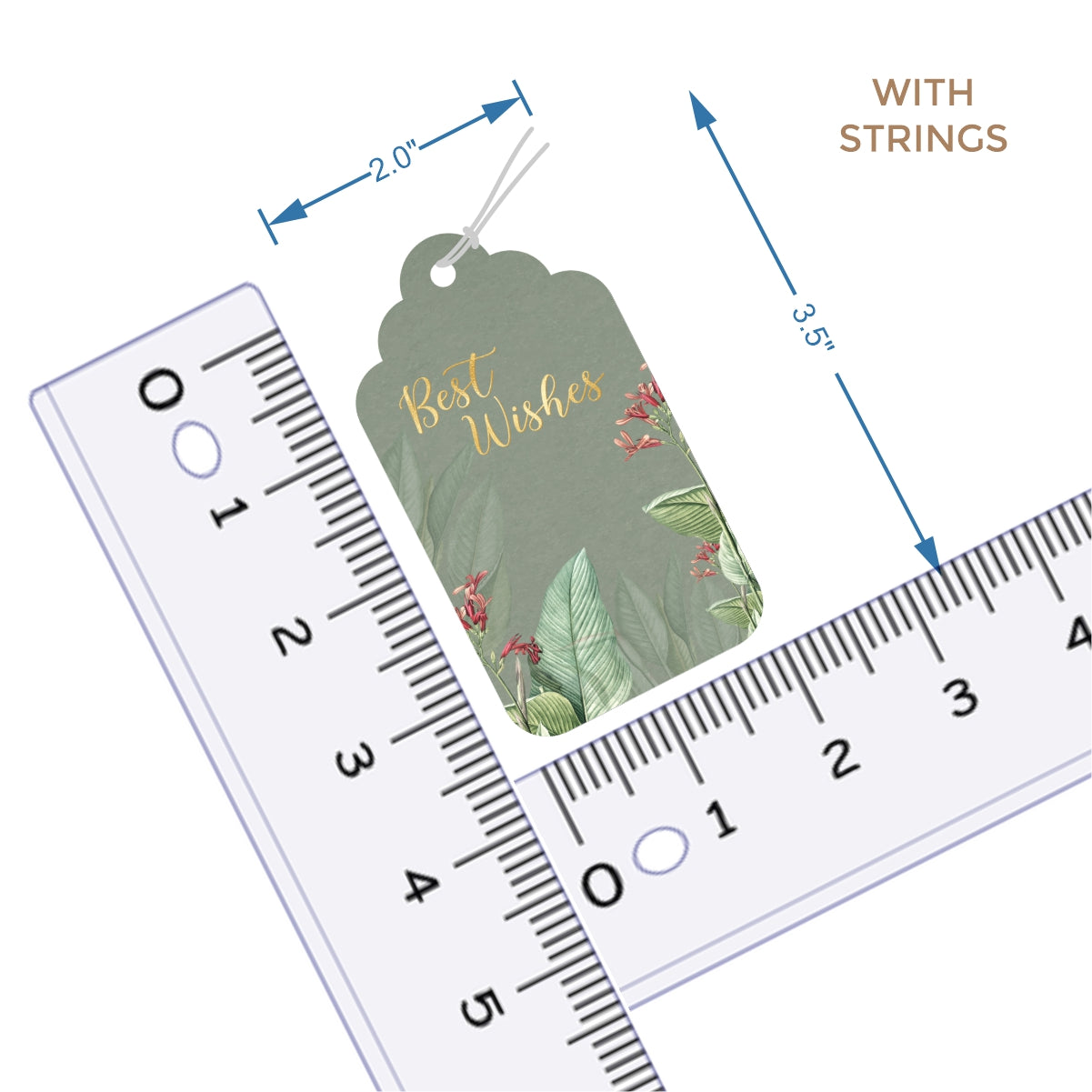 Best Wishes Tags for Gifts and Celebrations in Golden Foil. Shop ...