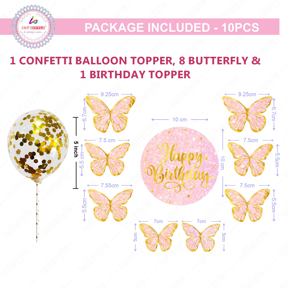 Butterfly Cake Topper Set for Birthday – Infistyle