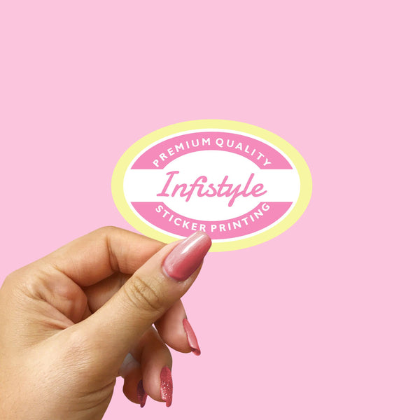 Customized Oval Shape Stickers | Personalizable Stickers – Infistyle