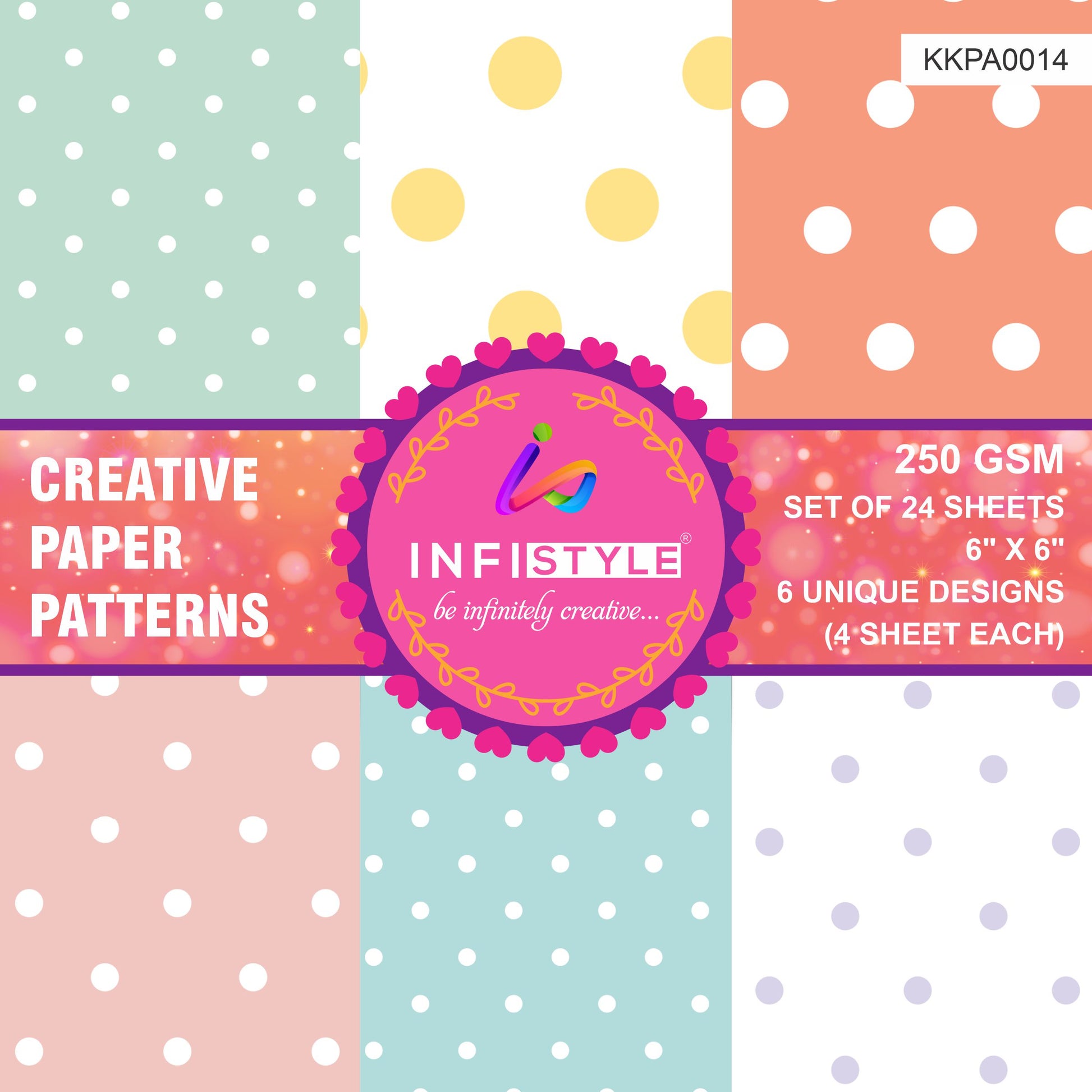 Craft Paper Pattern for Scrapbooking Pack of 24 Sheets – Infistyle