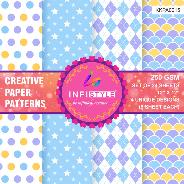 Craft Pattern Paper for Scrapbooking 24 Sheets – Infistyle